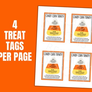 Christian Halloween Treat Tags, Candy Corn Trinity Tag, Treat Bags for ...