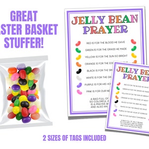 Jelly Bean Prayer Poem Printable, Religious Gift Tags, Easter Basket ...
