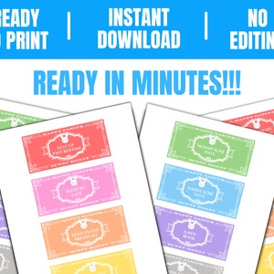 Easter Bunny Money, Bunny Bucks Printable Cards, Easter Coupon Basket ...