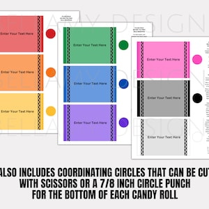 EDITABLE Crayon Rolo Wrappers, Party Favor Snack Treat, Back to School ...