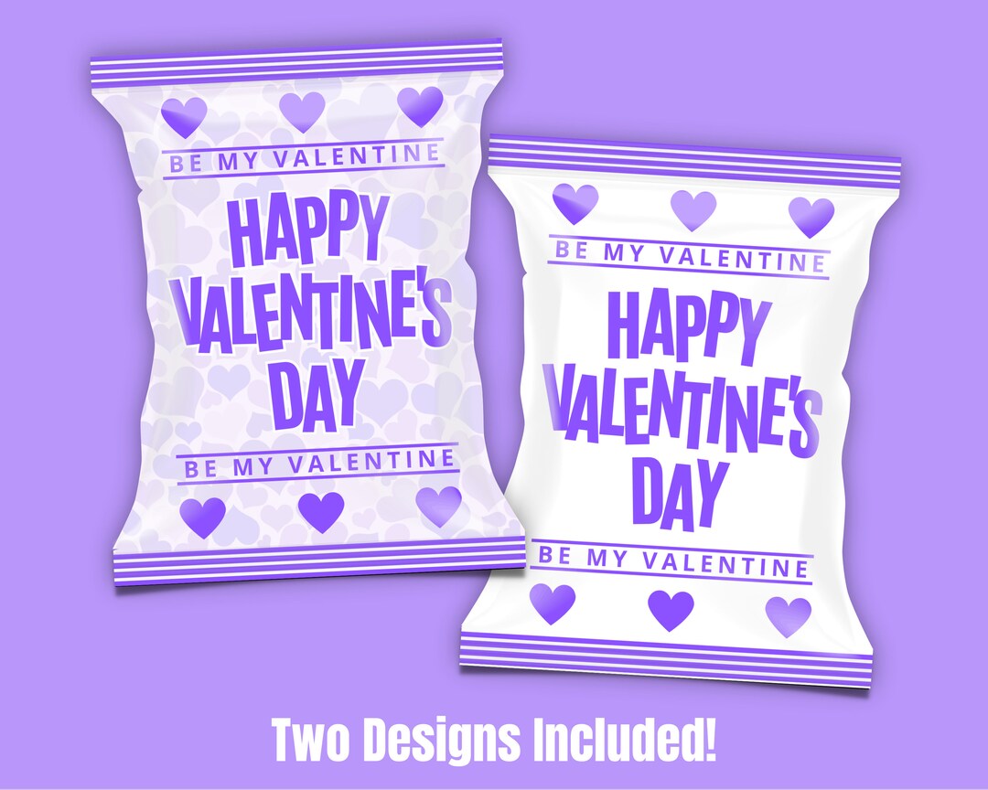 Valentines Day Chip Bag, Class Treats Goodie Bag Party Favors, School ...