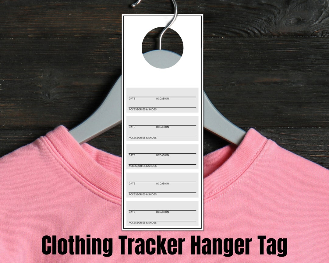 Clothing Tracker Hanger Tag, Closet Organization Labels, Hang Tags or ...
