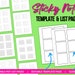 Printable Sticky Note Template & List Pages, Sticky Note Guide Page ...
