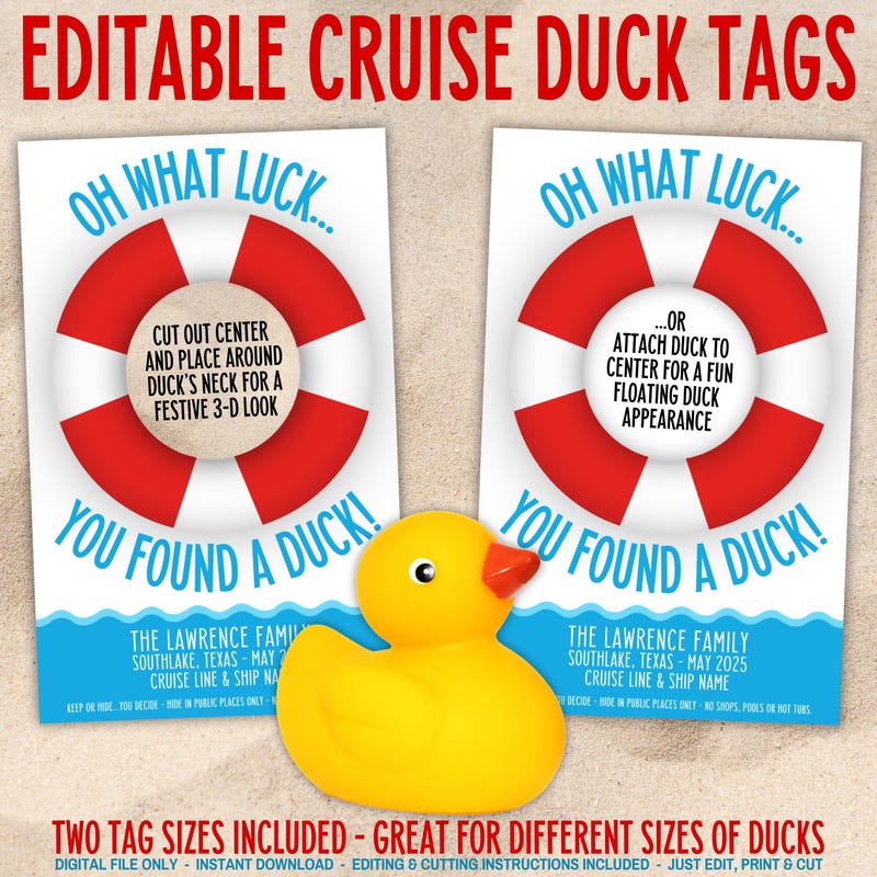 Cruising Duck Labels - Etsy
