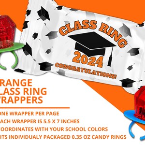 Graduation Class Ring Wrappers, Preschool Graduation Kindergarten Grad ...