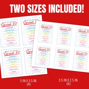 EDITABLE Religious Back to School Survival Kit Gift Tag, Teacher ...