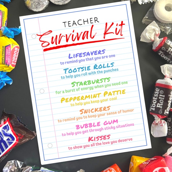 Teacher Survival Kit - Etsy