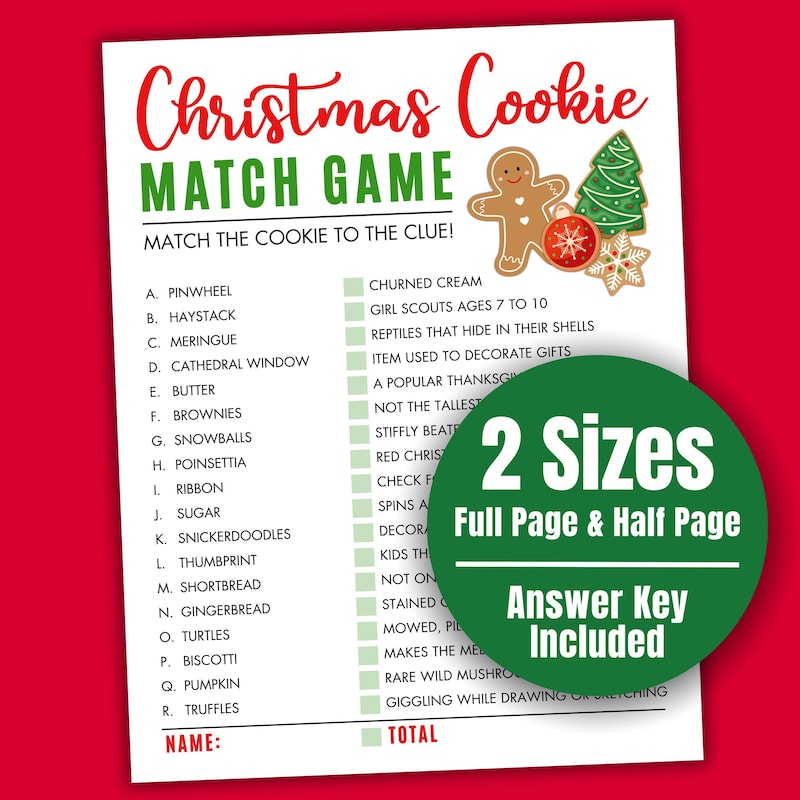 Christmas Cookie Game - Etsy