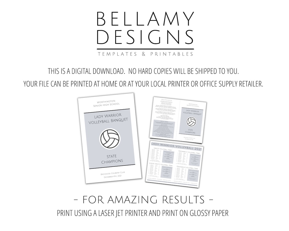 Bi-fold Program Template Printable and Editable Folded - Etsy