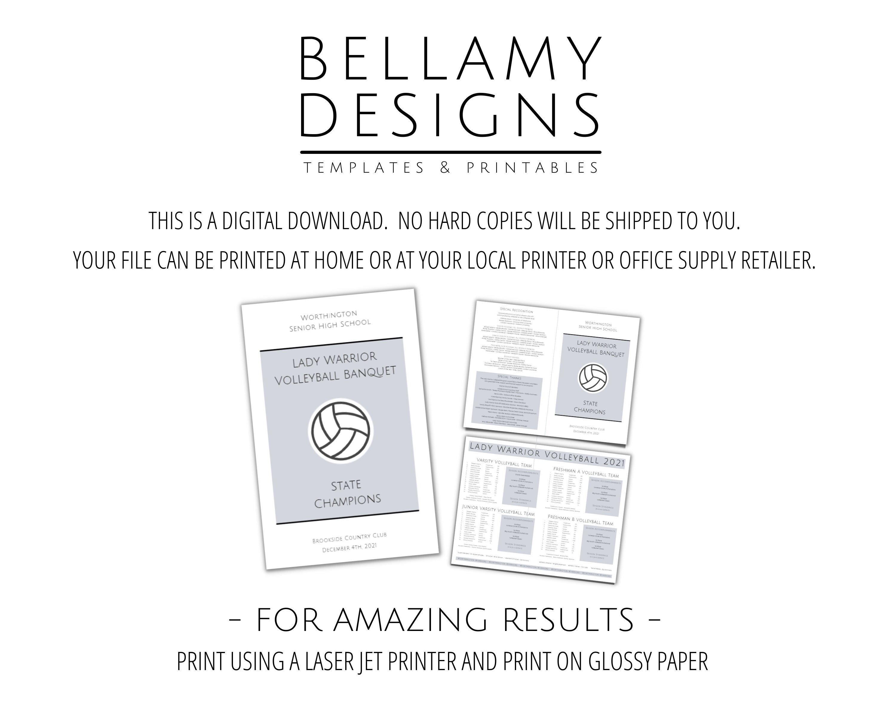 Bi-fold Program Template Printable and Editable Folded - Etsy Australia