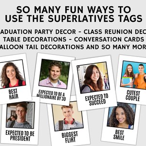 Senior Superlatives Printable, Senior Class of 2026 Grad Party Decor ...