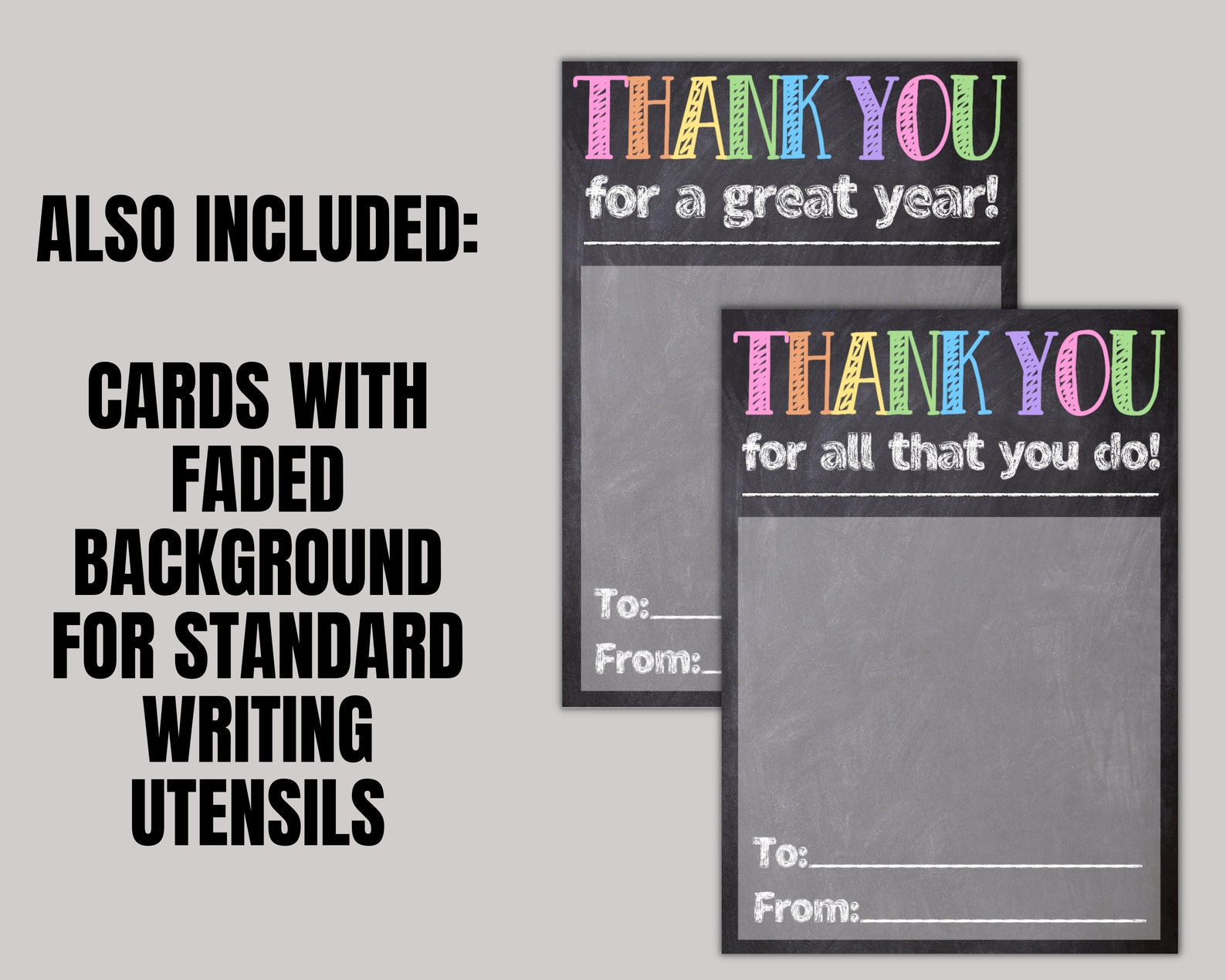 End of Year Teacher Thank You Printable Thanks End of School - Etsy