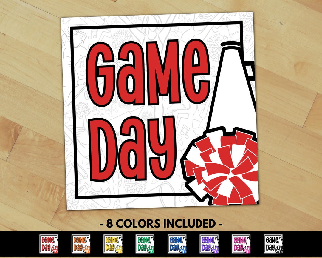 Cheerleader Game Day Treat Bag Tag, Printable Goodie Bag Gift Tags for ...