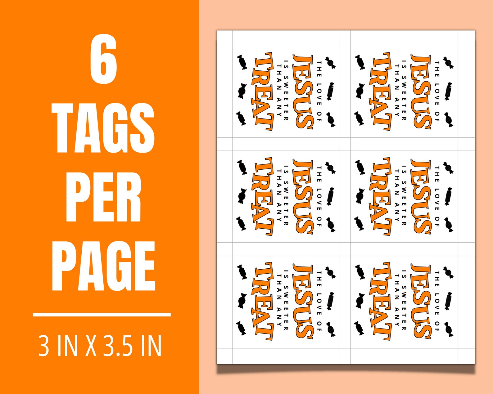 Christian Halloween Treat Tag Religious Halloween Party - Etsy