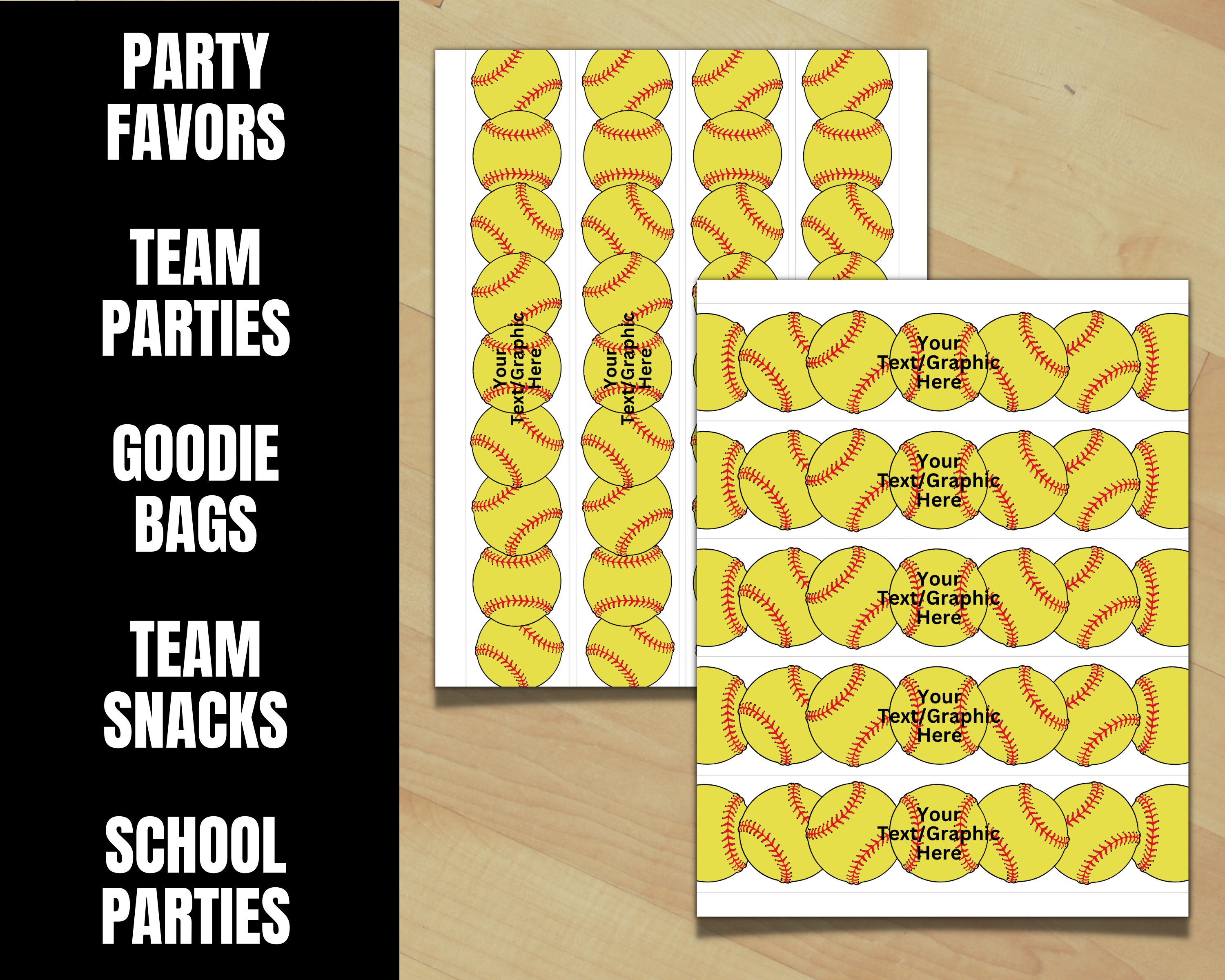 Editable Softball Water Bottle Wrapper Label Softball - Etsy