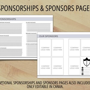 Multi-page Bi-fold Program Template, Sports Team Program or Church ...