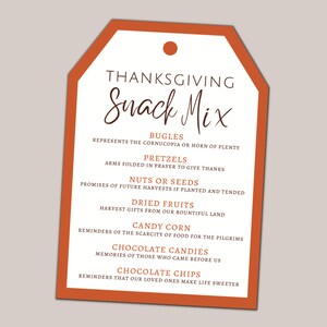 Editable Thanksgiving Snack Mix Gift Tags, Friendsgiving Printable ...