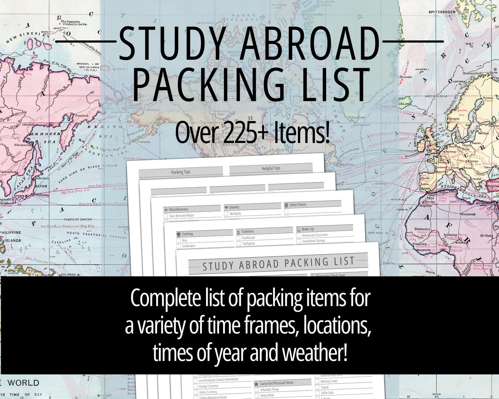 Study Abroad Packing List, Packing List Planner, Packing Checklist ...