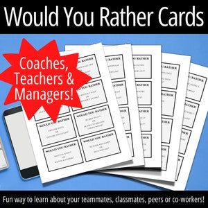 Would You Rather Cards Teambuilding Activity, Office Classroom or Team ...