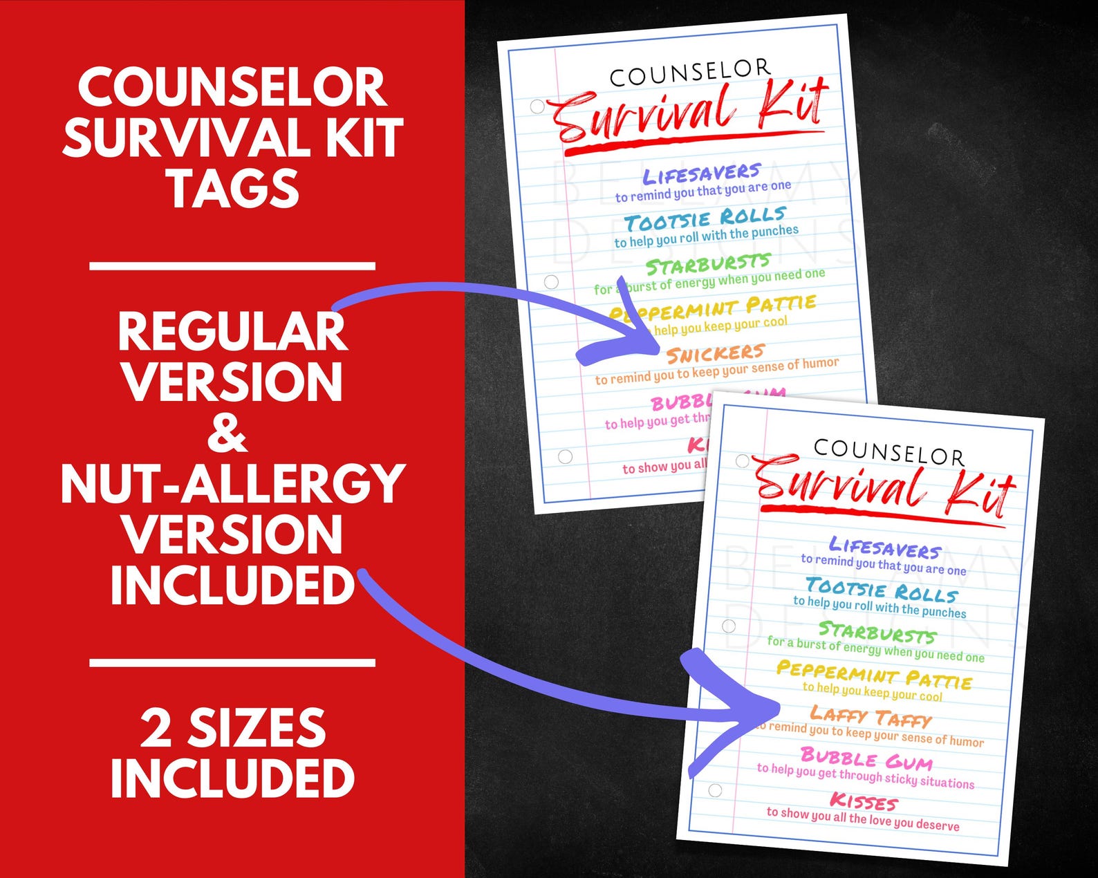 Counselor Gift Tags, School Counselor Back to School Survival Kit ...