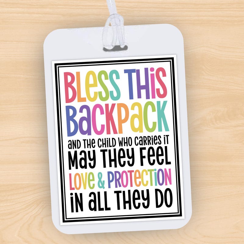 Blessing of the Backpack Tags - Etsy
