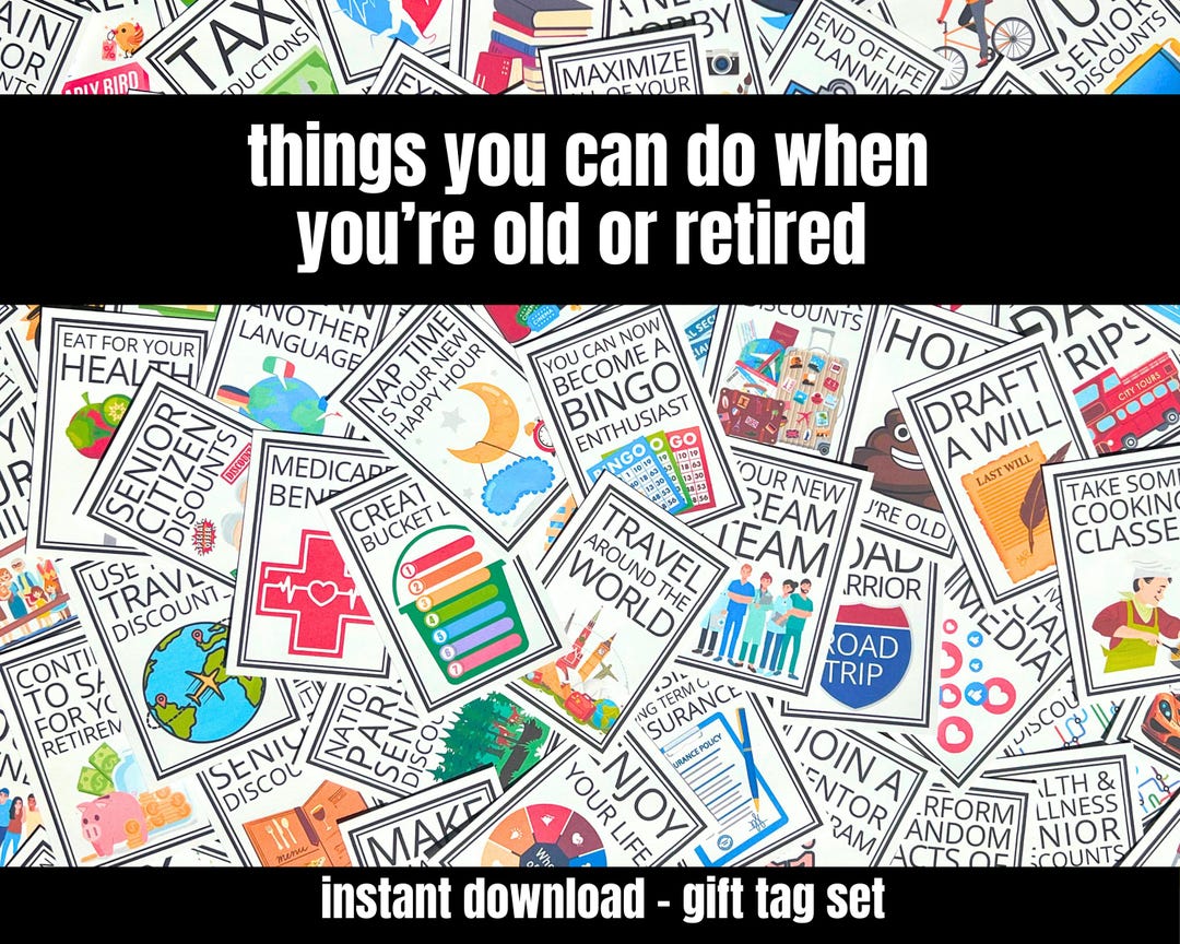 Retirement Party Printables Gift Tags, Retirement Banner or Gag Gift ...