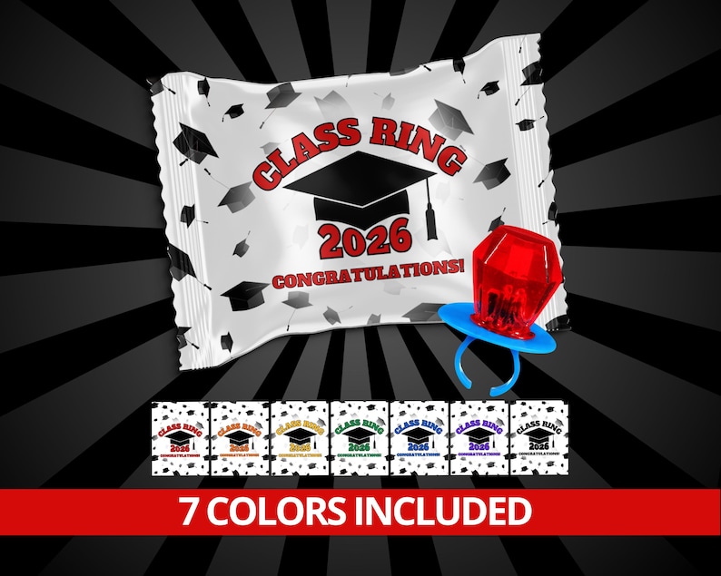 Graduation Class Ring Wrappers, Preschool Graduation Kindergarten Grad ...
