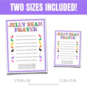 Jelly Bean Prayer Poem Printable, Religious Gift Tags, Easter Basket ...