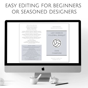 Multi-page Bi-fold Program Template Sports Program (Download Now) - Etsy