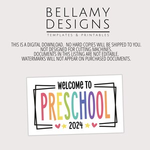 Welcome to Preschool Gift Tag, Back to School Treat First Day of School ...