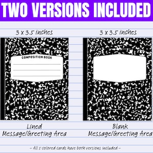 Back to School Gift Pencil Toppers, Composition Notebook Printable for ...