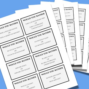 Would You Rather Cards Teambuilding Activity, Office Classroom or Team ...