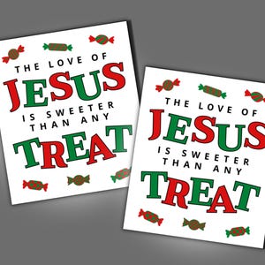 Religious Christmas Gift Tags, Jesus Printable for Sunday School ...
