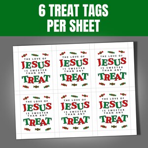 Religious Christmas Gift Tags, Jesus Printable for Sunday School ...