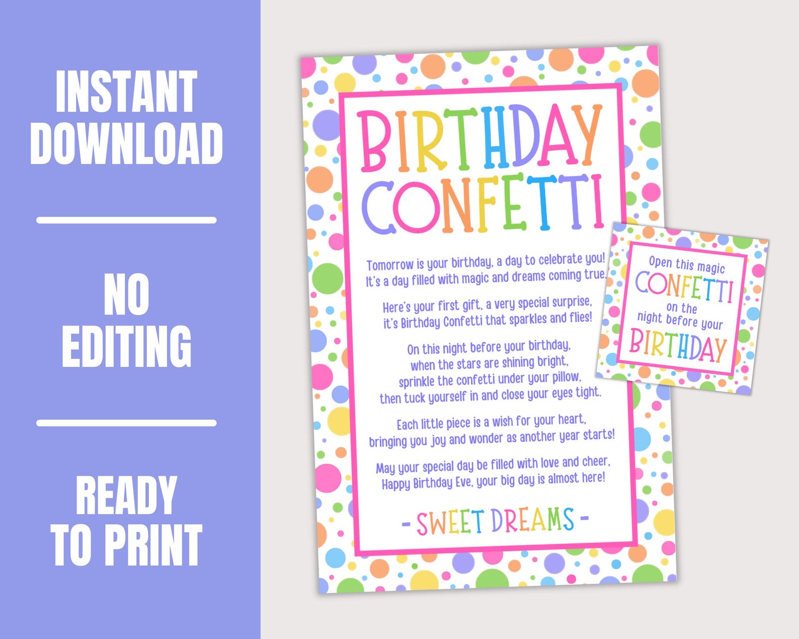 Birthday Confetti Activity, Ready Confetti for Birthday Eve Version ...