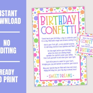 Birthday Confetti Activity, Ready Confetti for Birthday Eve Version ...