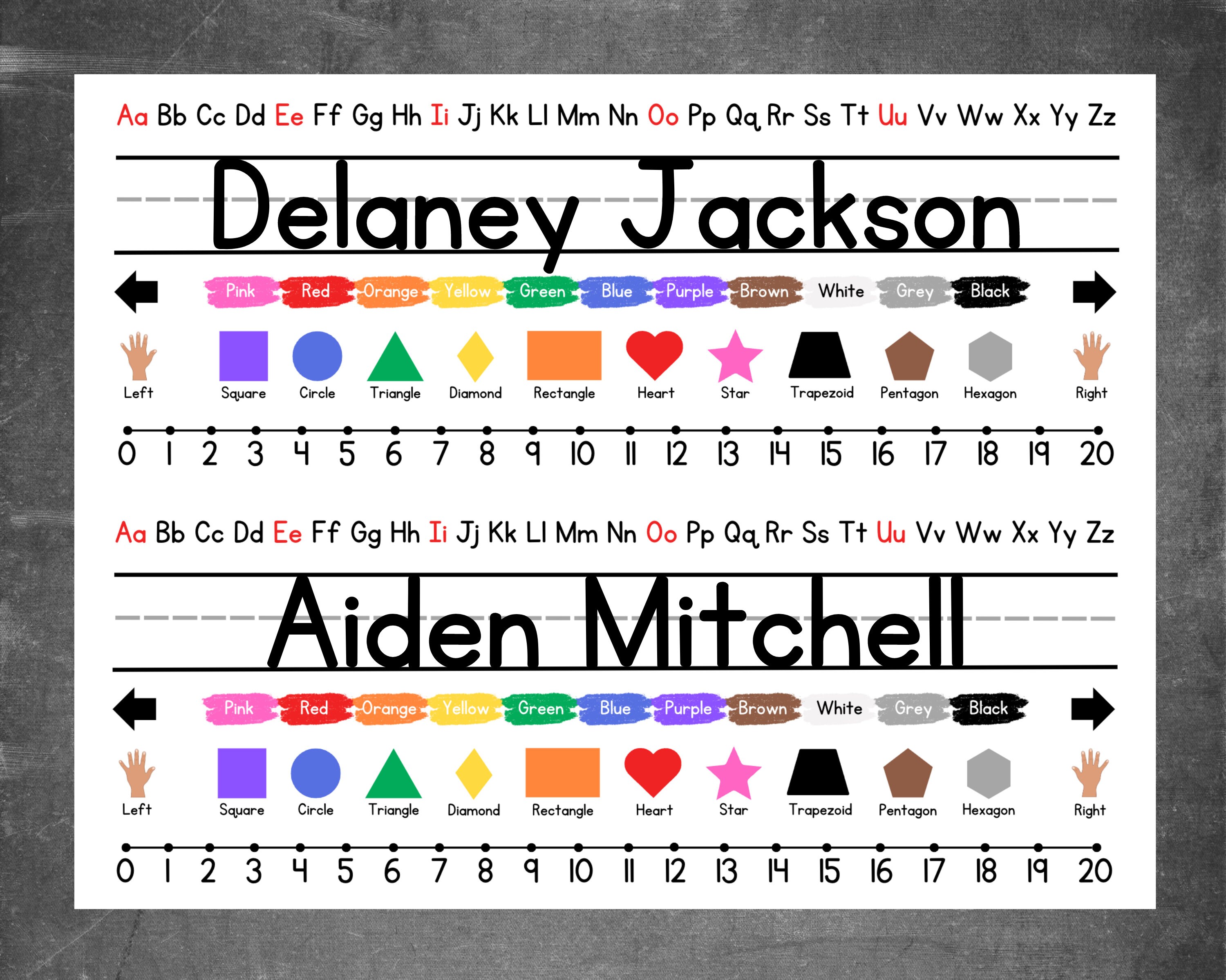 Student Desk Name Tag Printable, Desk Decoration Classroom Desk ...