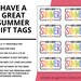 PRINTABLE Have a Great Summer Gift Tag, End of School Year Tag, Last ...