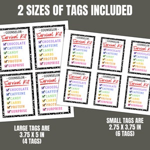 Counselor Gift Tags, School Counselor Back to School Survival Kit ...