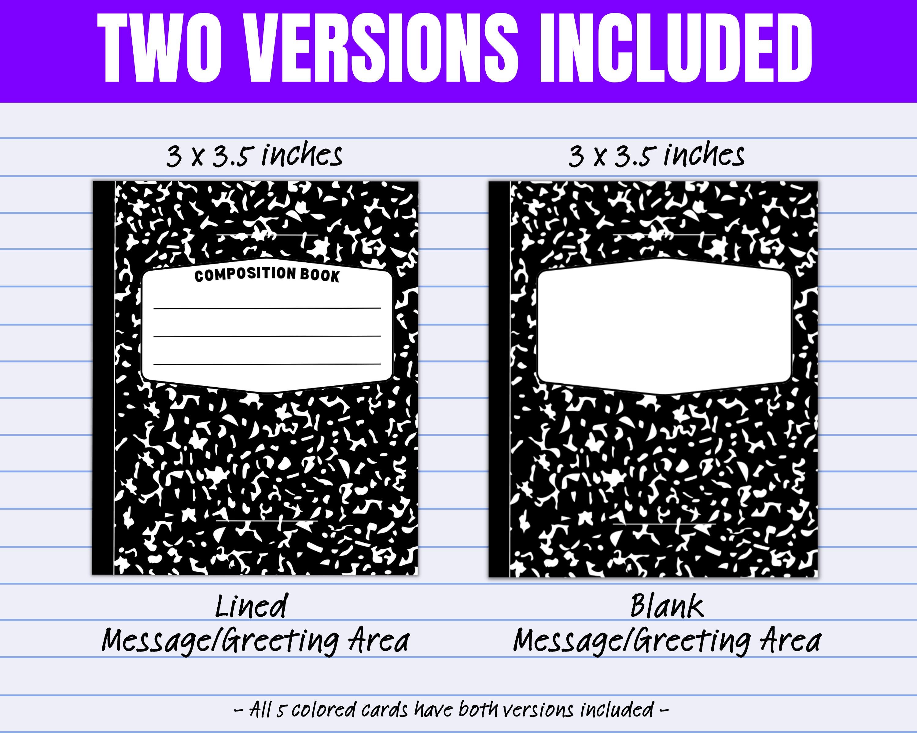 EDITABLE Pencil Toppers, Composition Notebook Printable for Students ...