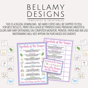Easter Symbols & Christian Activity Sheet Printable, He is Risen Jesus ...