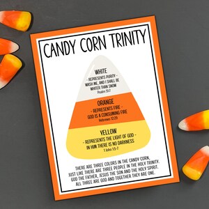 Candy Corn Trinity Tag, Christian Halloween Treat Tags, Treat Bag Tag ...