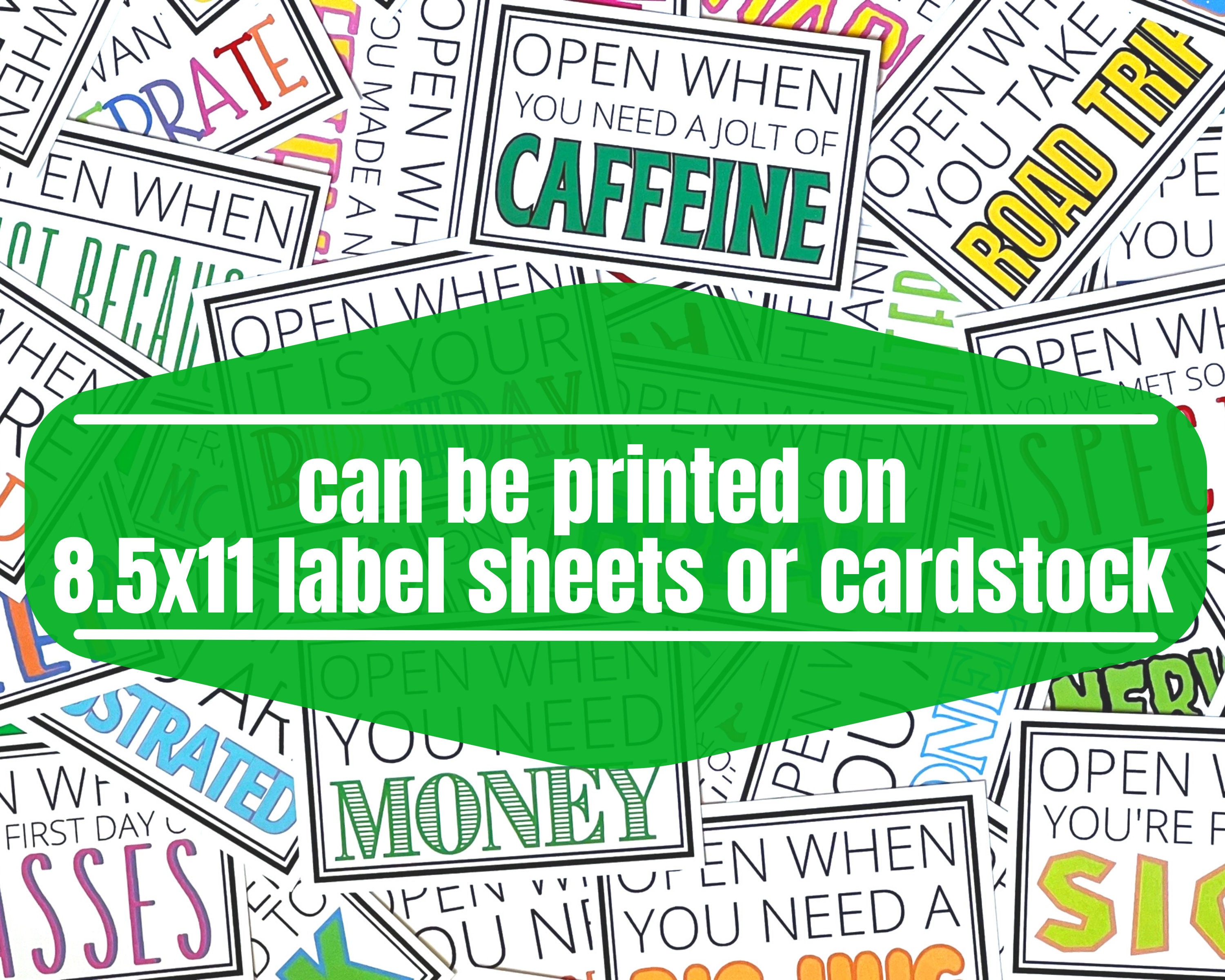 Open When Printable Letter Labels Envelope Label or Card - Etsy UK