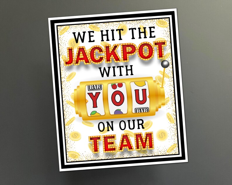 Hit the Jackpot Sports Team Gift Tags, Team Appreciation, Jackpot ...
