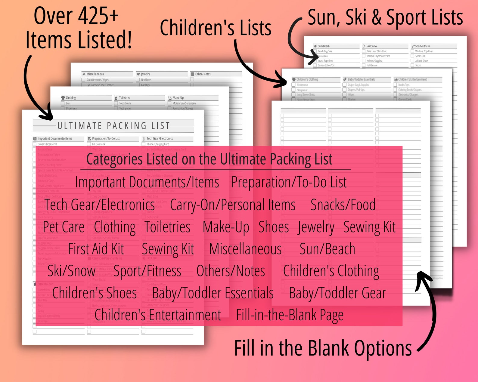 Ultimate Packing List Printable Packing Planner List Planner - Etsy
