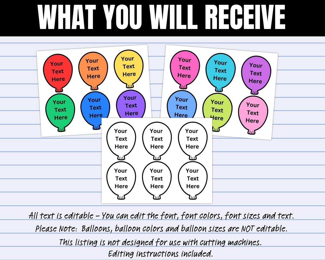 Balloon Pencil Toppers, Student Birthday Gift, Goodie Bag Party Favors ...