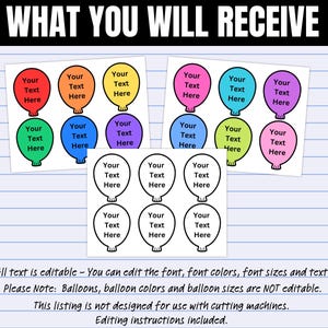 Balloon Pencil Toppers, Student Birthday Gift, Goodie Bag Party Favors ...