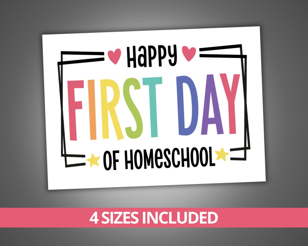 Happy First Day of Homeschool Printable Tags, Back to School Party Gift ...