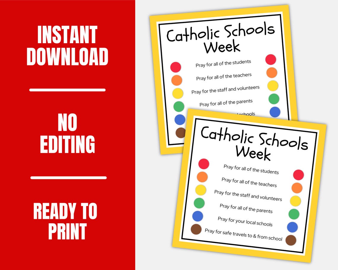 Catholic Schools Week Activity Gift Tags, Chocolate Candies Goodie Bag ...