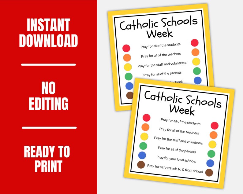 Catholic Schools Week Activity Gift Tags, Chocolate Candies Goodie Bag ...